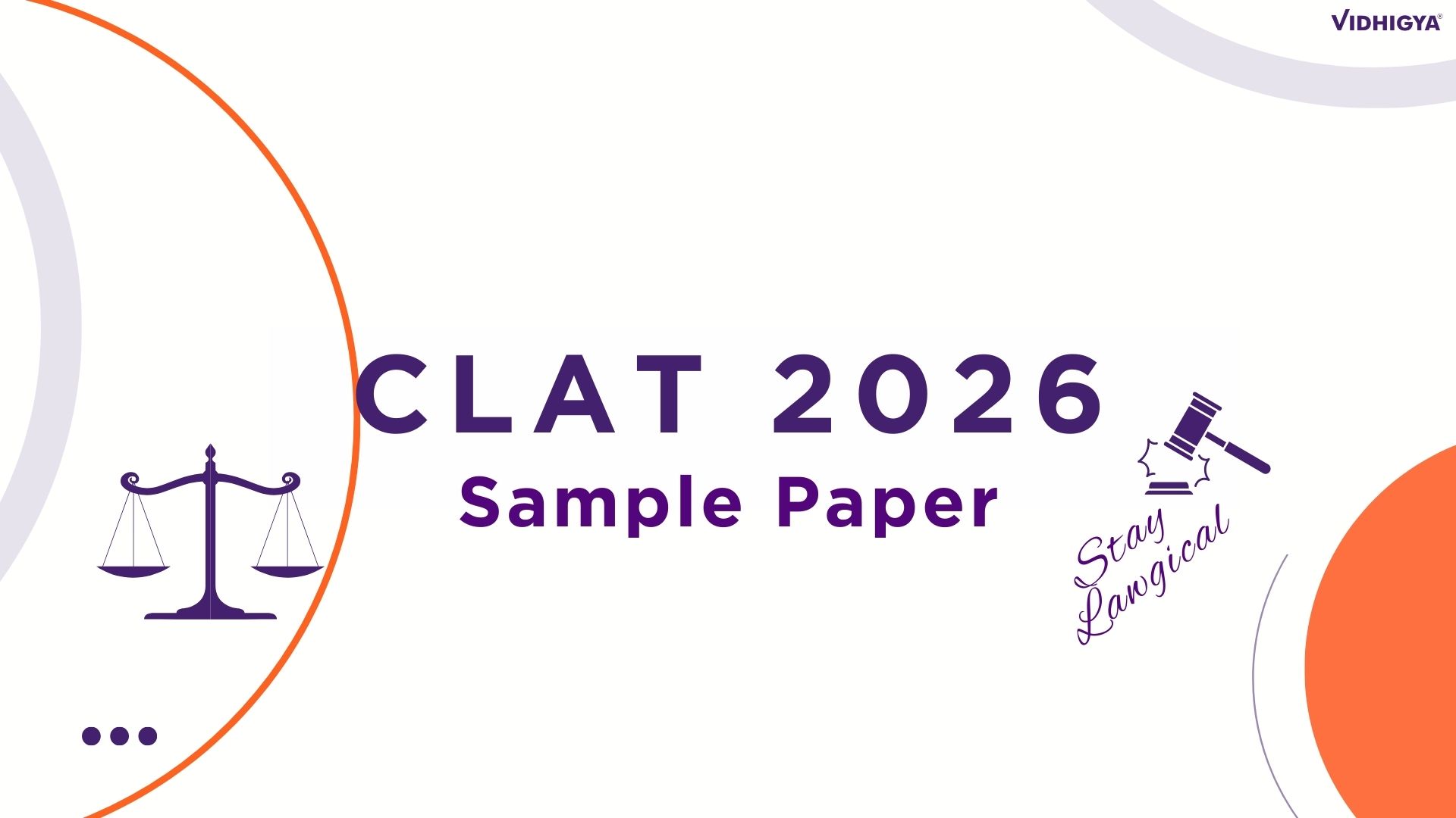 CLAT 2026 Official Sample Paper With Answer Key - Vidhigya