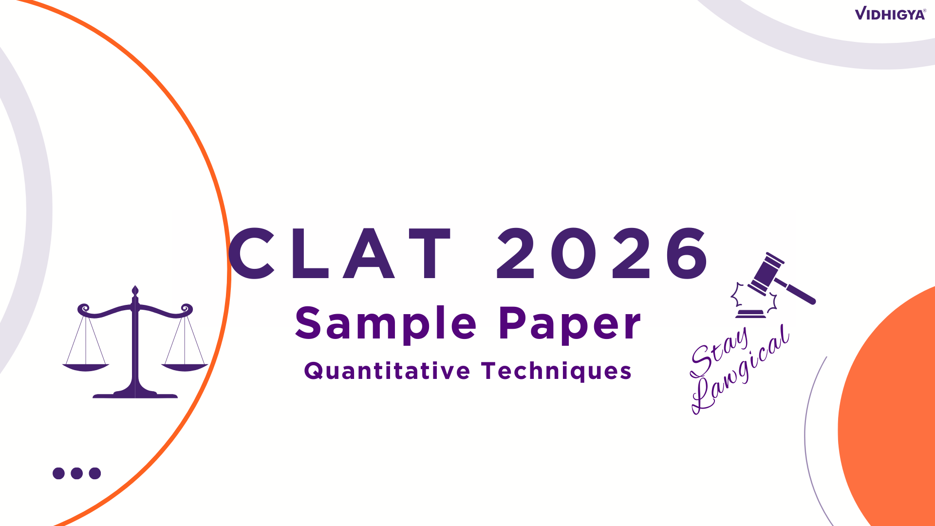 CLAT 2026 QT Sample Paper & Answer Key - Vidhigya